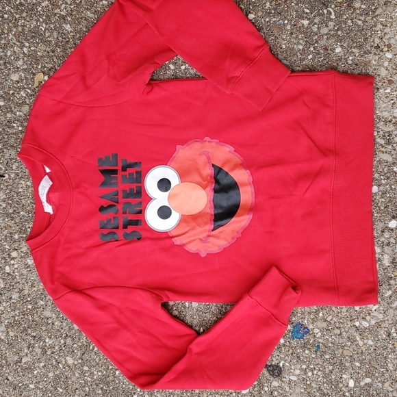 H&M | Shirts & Tops | Hm Sesame Street Elmo Sweatshirt Red 8 | Poshmark